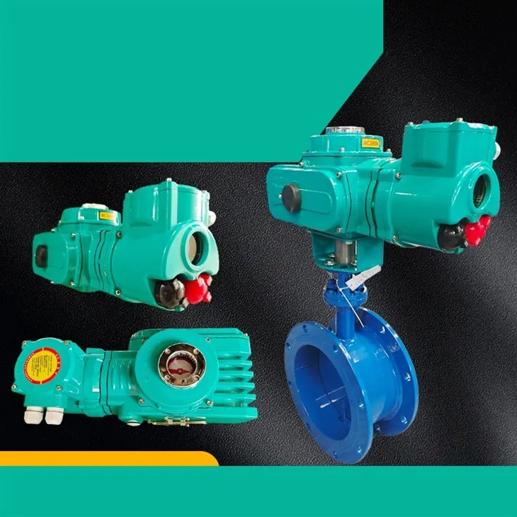 China Bahagian Putar Elektrik Valve Actuator IP 65 12 V 24V Pengilang ...